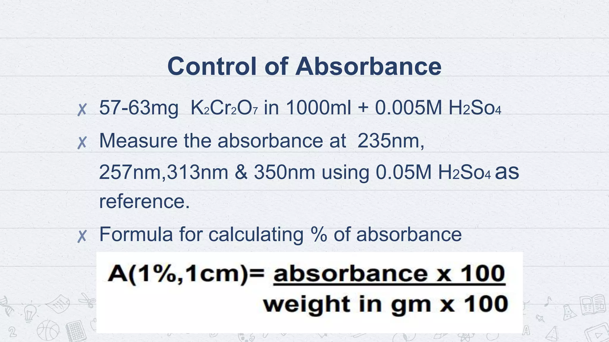 Calibration of uv vissible spectroscopy | PPTX