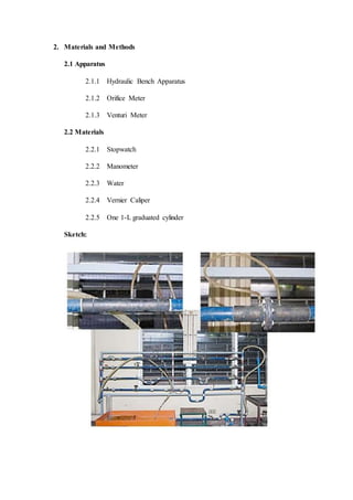 Calibration of venturi and orifice meters | DOCX