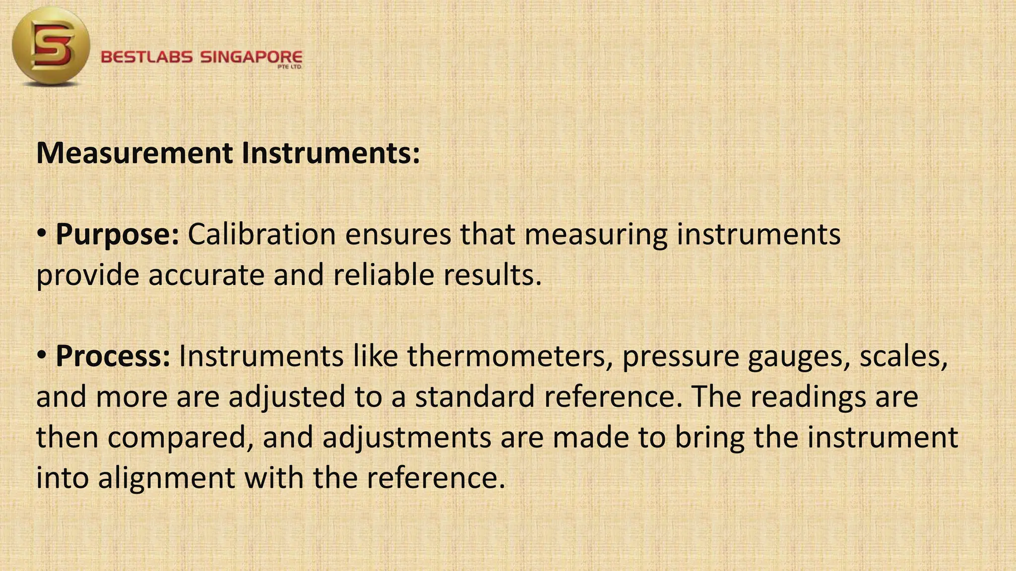 Calibration Process In Singapore Calibration Labs Pptx Computer
