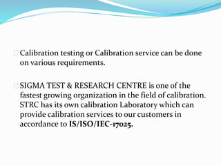 Calibration service | PPTX