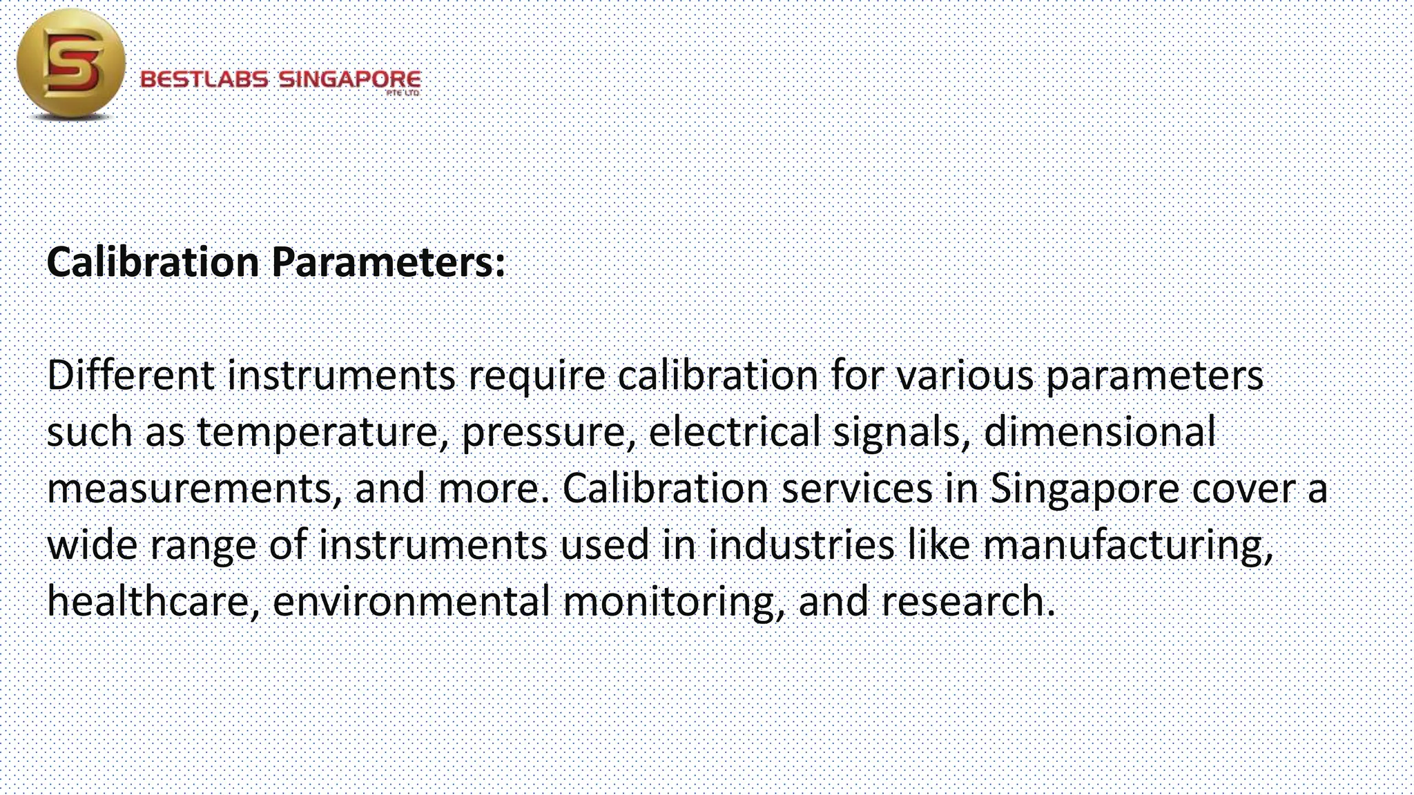 Calibration Singapore Calibration Service In Singapore Ppt