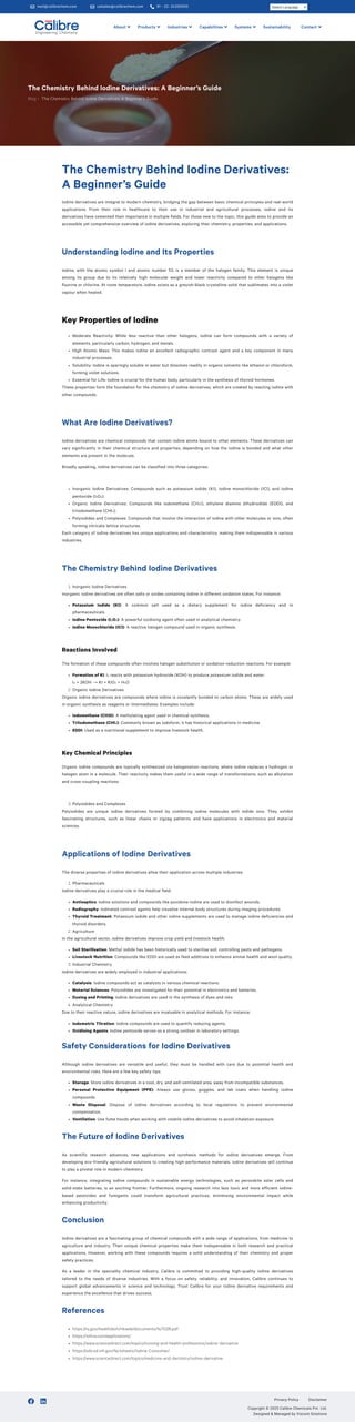 Exploring the Chemistry of Iodine Derivatives for Beginners | PDF