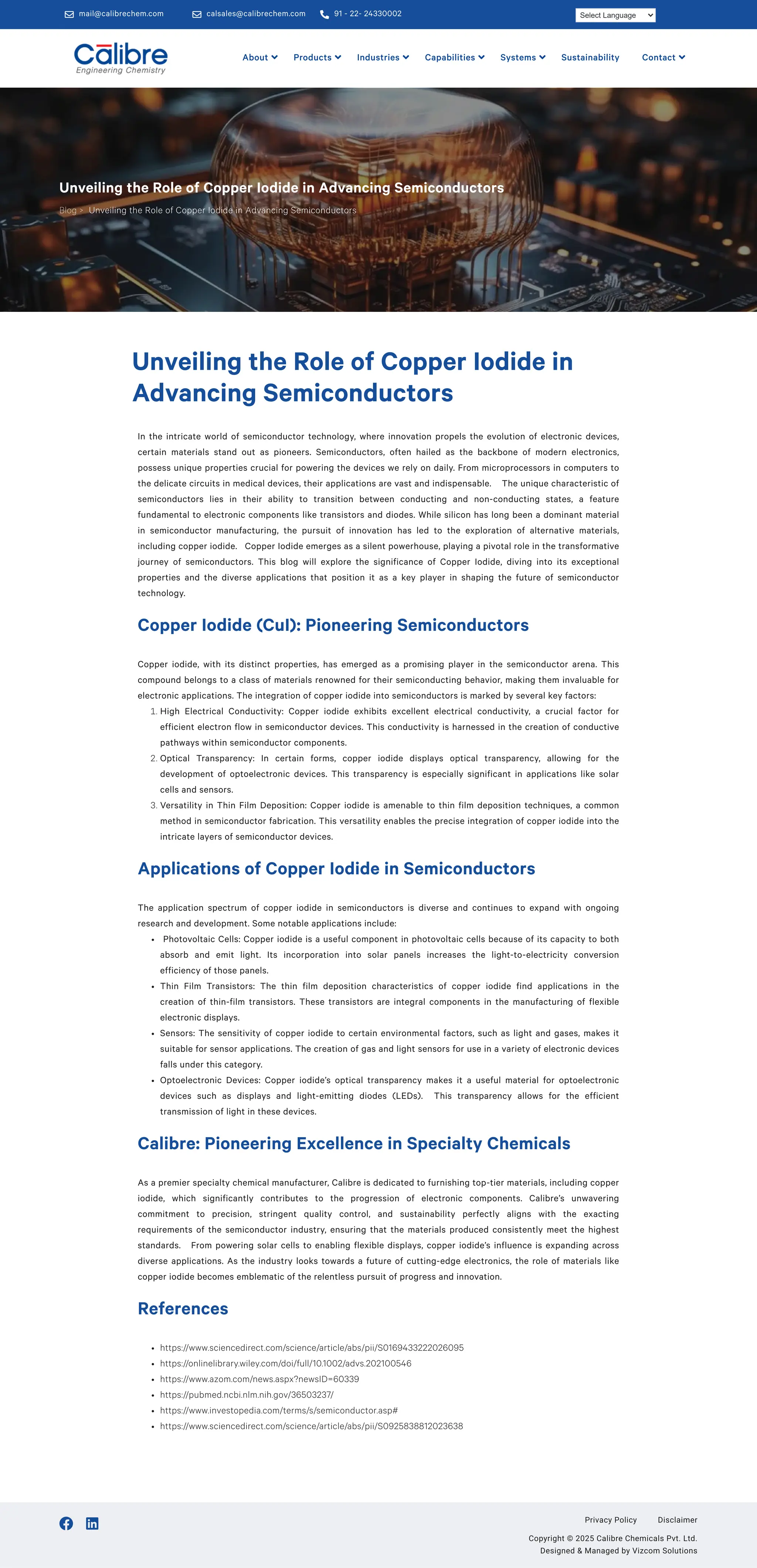 Copper Iodide: Pioneering the Future of Semiconductor Technology | PDF