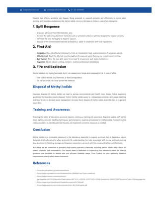 Managing Methyl Iodide Spills and Accidents | PDF