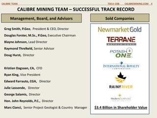 Calibre Mining Corporate Presentation | PPT