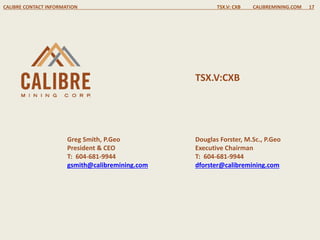 Calibre Mining Corp. Corporate Presentation - January 2017 | PPT