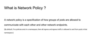 Network policies in Kubernetes using Calico | PDF