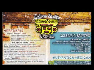 Calico Jack's Cantina Menu 2016 | PPT