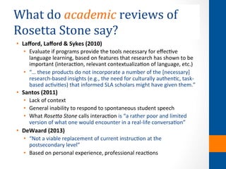 Is Rosetta Stone the future of language learning? | PDF | Education