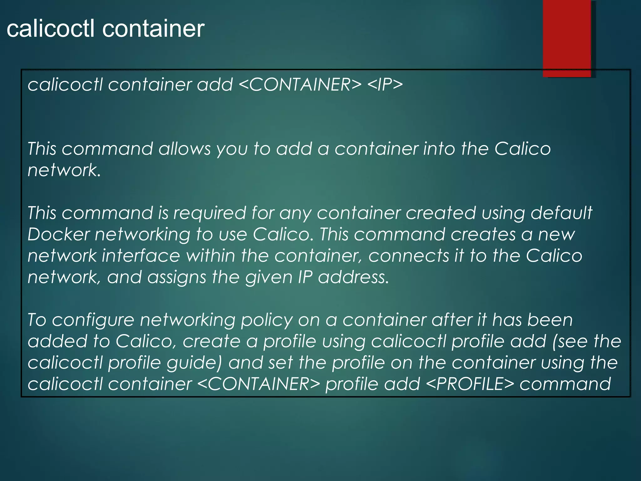 Calico and container | PPT