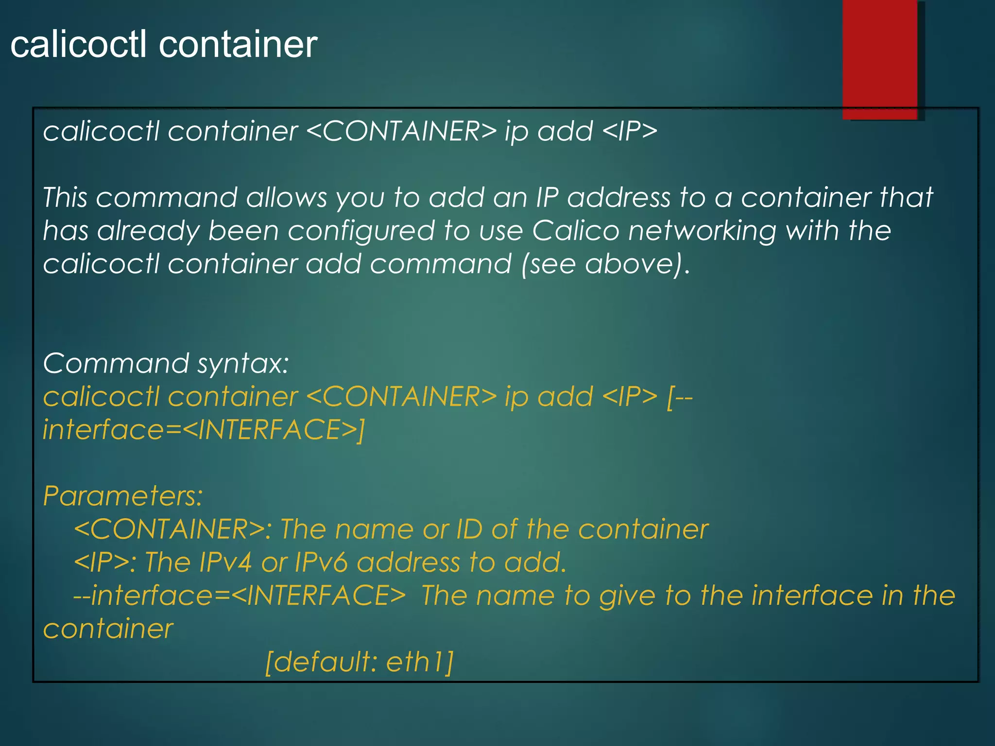 Calico and container | PPT
