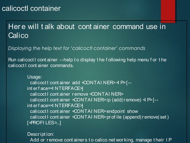 Calico and container | PPT