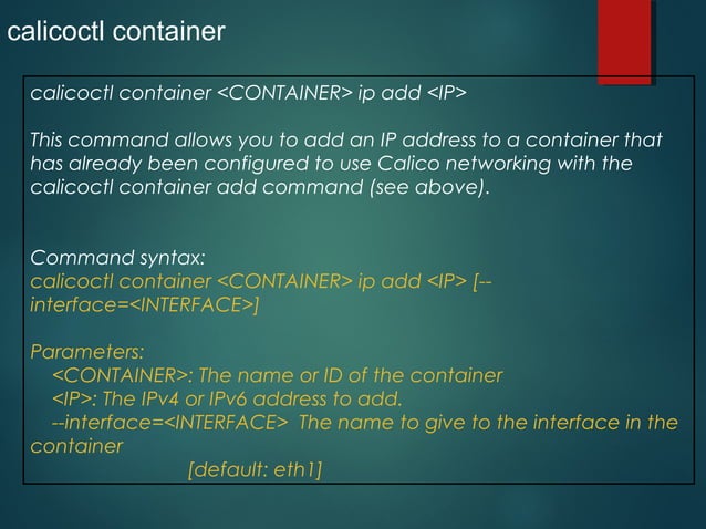 Calico and container | PPT
