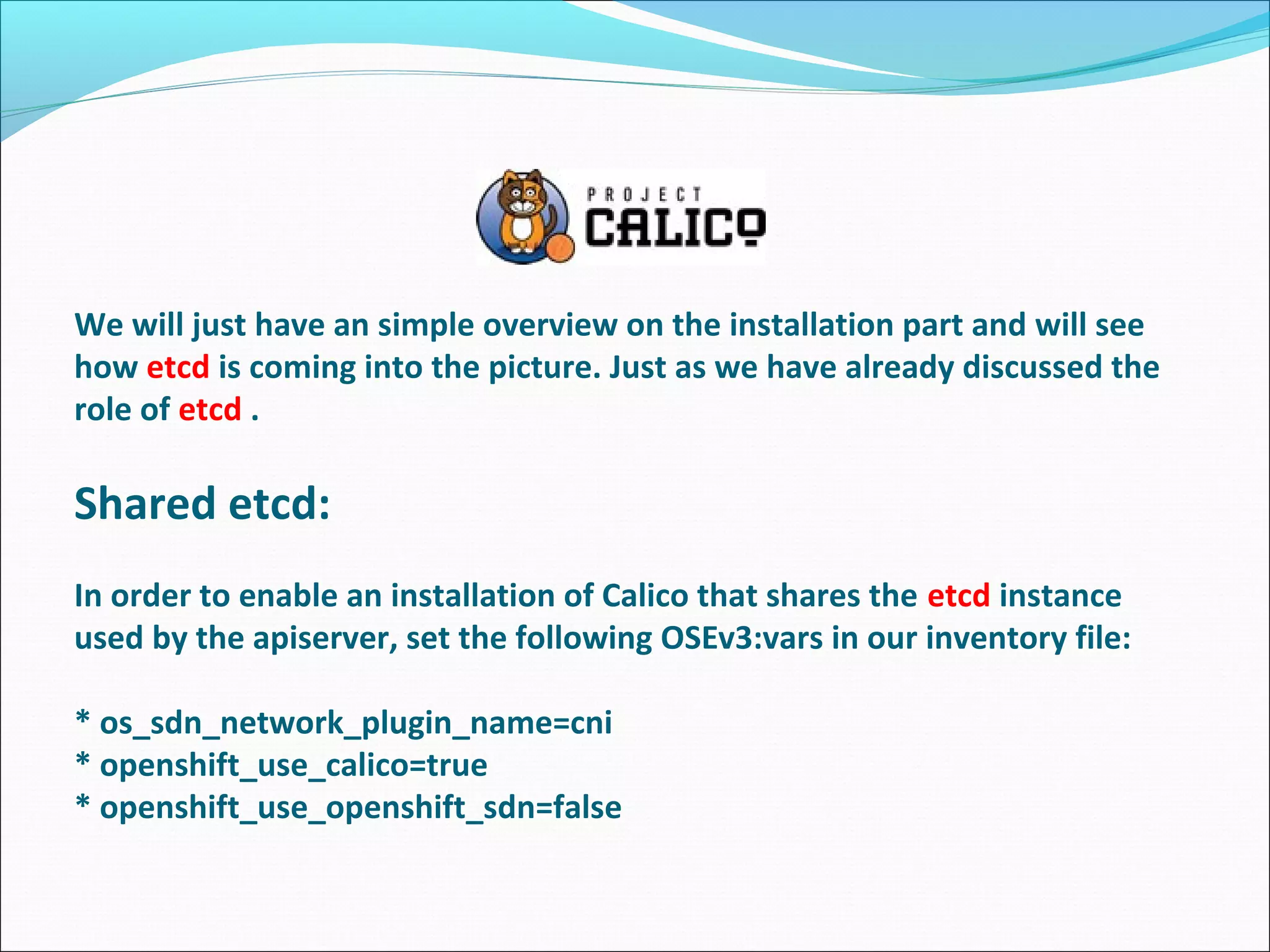 Calico and open shift | PPT