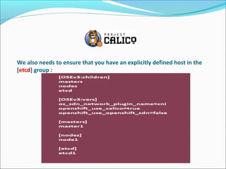 Calico and open shift | PPT