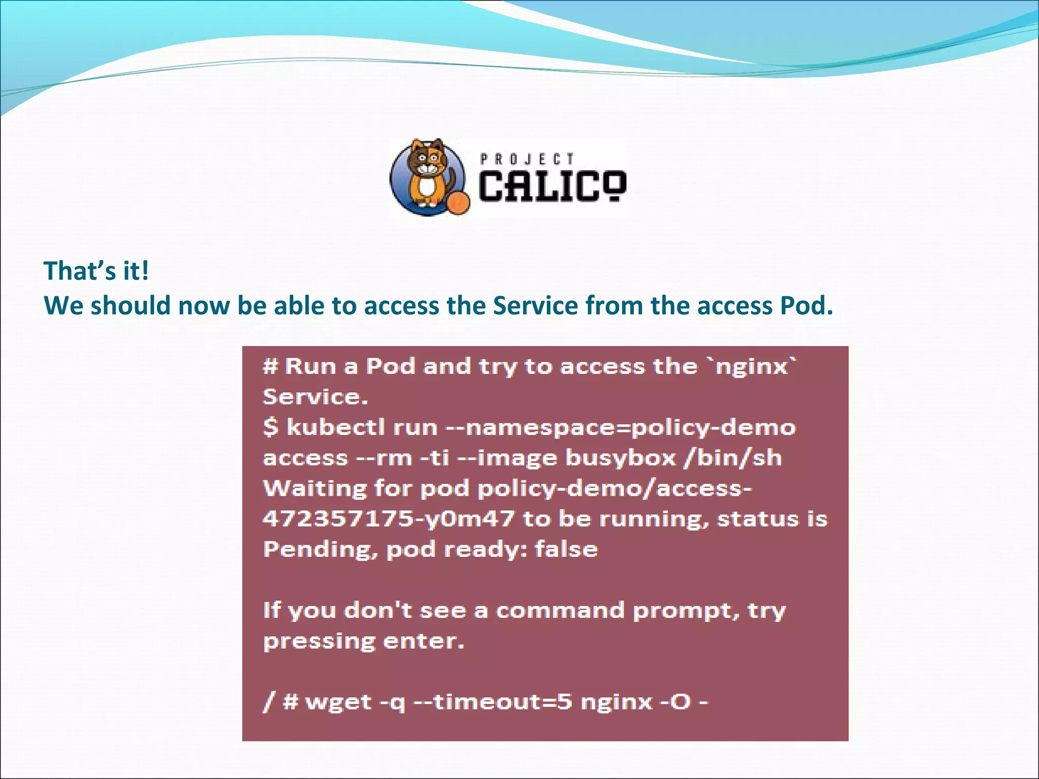 Calico and simple policy | PPT