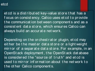 Calico architecture | PPT | Cloud Computing | Internet