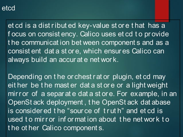 Calico architecture | PPT | Cloud Computing | Internet