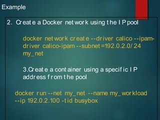 Calico docker+ipam | PPT