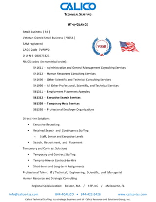 Calico Technical Staffing | PDF