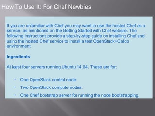Calico with open stack and chef | PPT