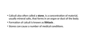CALICULI pathology.....................pptx