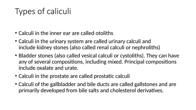 CALICULI pathology.....................pptx