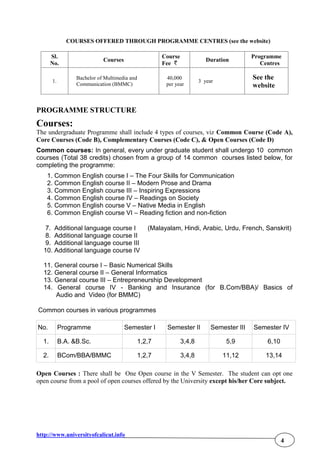 Calicut university prospectus 2016 17 educationiconnect.com 7862004786 ...