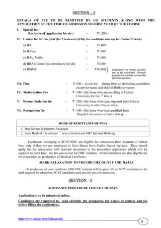 Calicut university prospectus 2016 17 educationiconnect.com 7862004786 ...