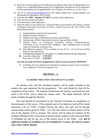 Calicut university prospectus 2016 17 educationiconnect.com 7862004786 ...