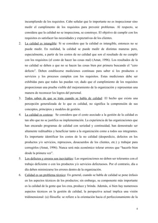 La Calidad en las Organizaciones | PDF