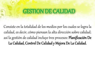 Calidad, control y control total de la calidad | PPTX