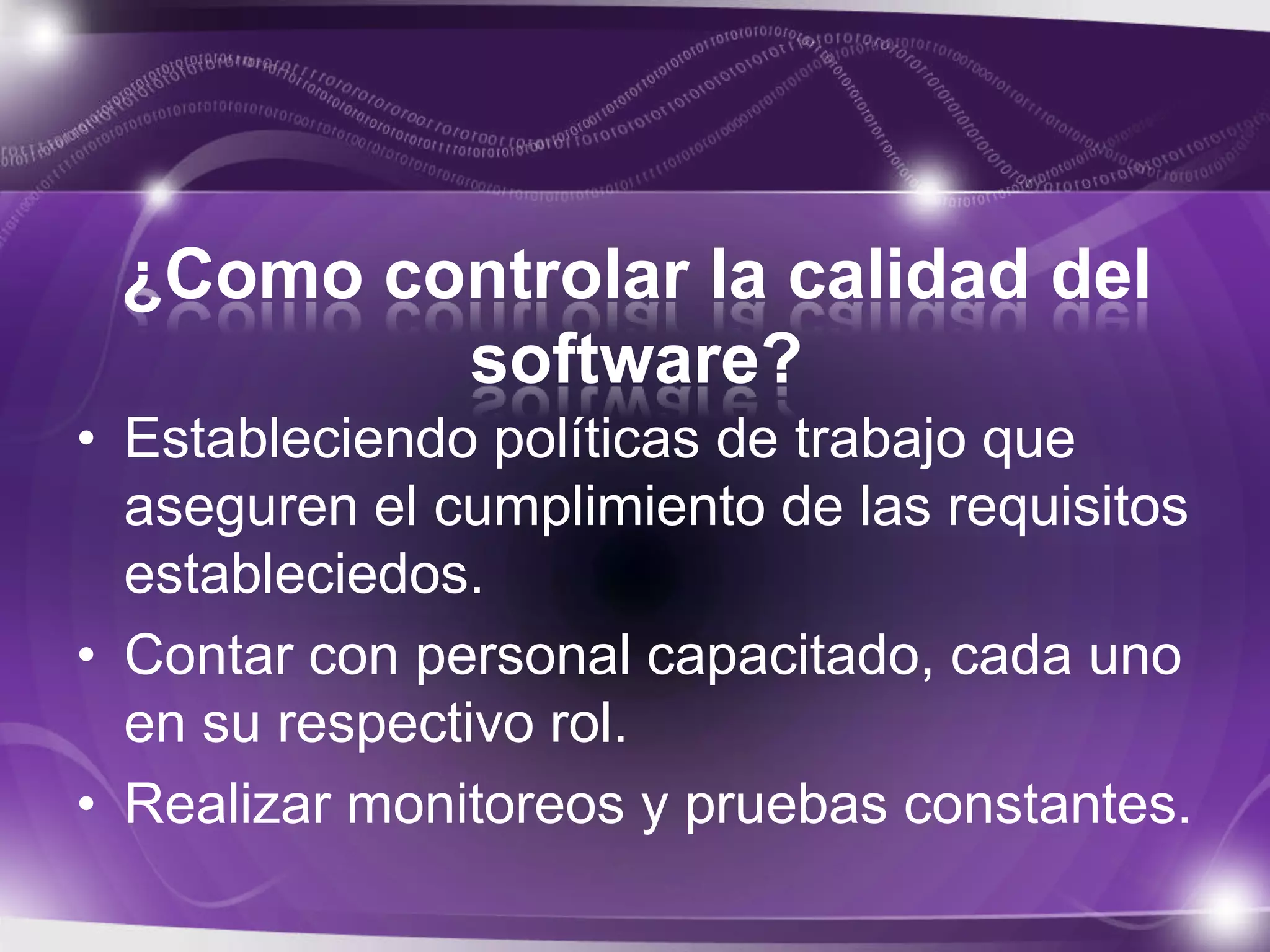 Calidad De Software Ppt 