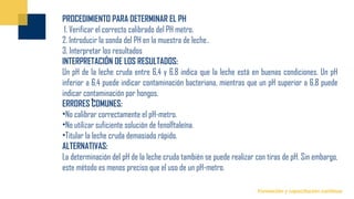 CALIDAD FISICOQUIMICA DE LA LECHE Y DERIVADOS | PPTX