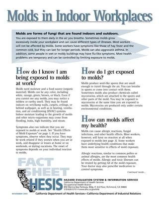 California Mold in the Workplace | PDF