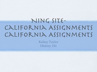 California ning | PPT