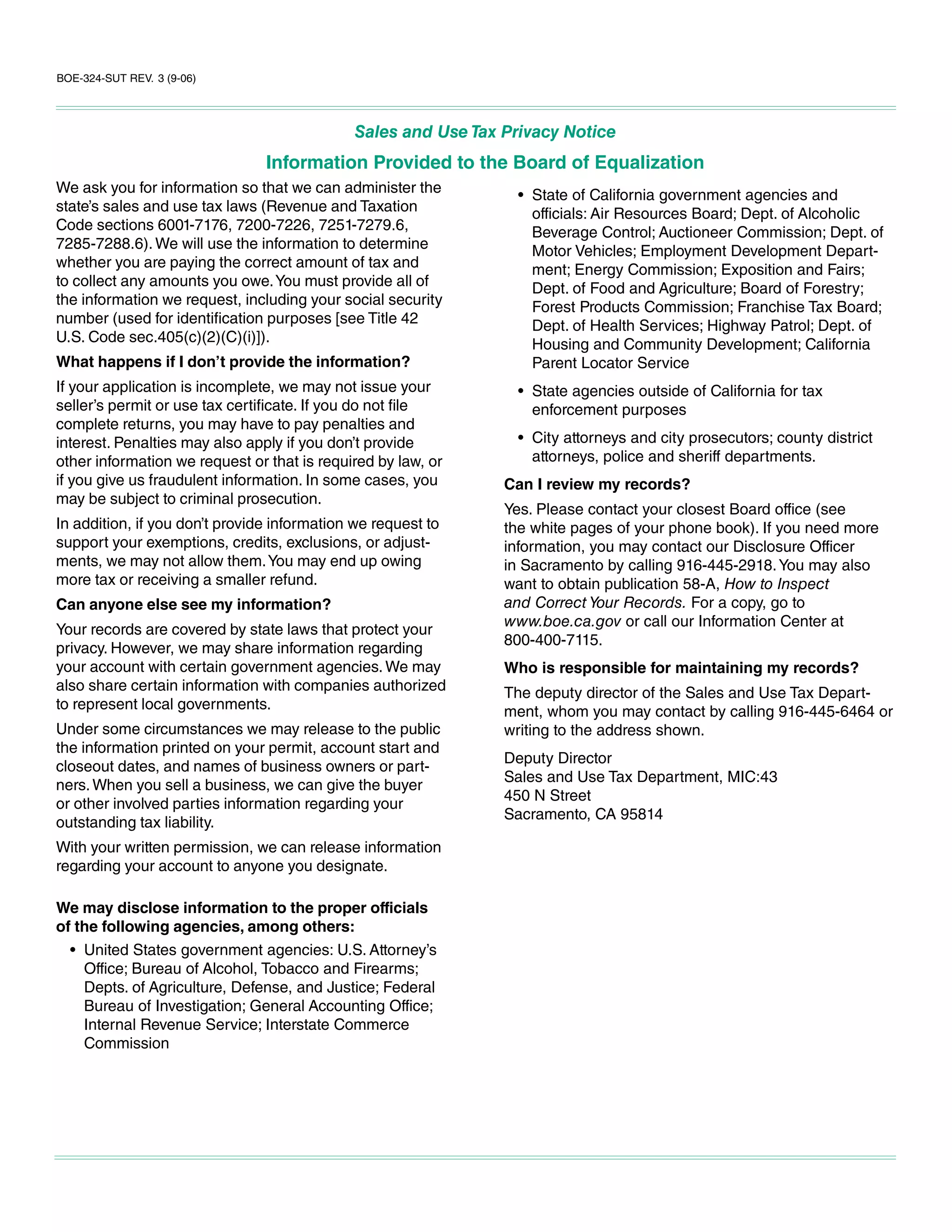 California Seller’s Permit Application | PDF