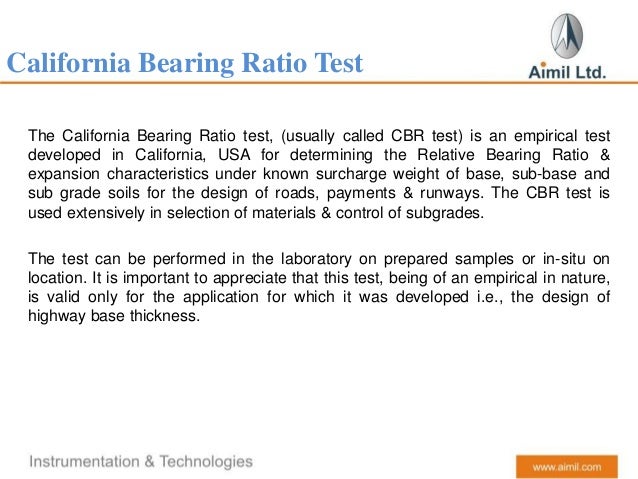 California Bearing Ratio (Aimil)