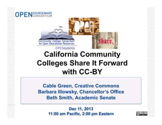 California Community Colleges Share It Forward with CC-BY | PDF