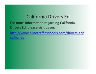 California drivers ed | PDF
