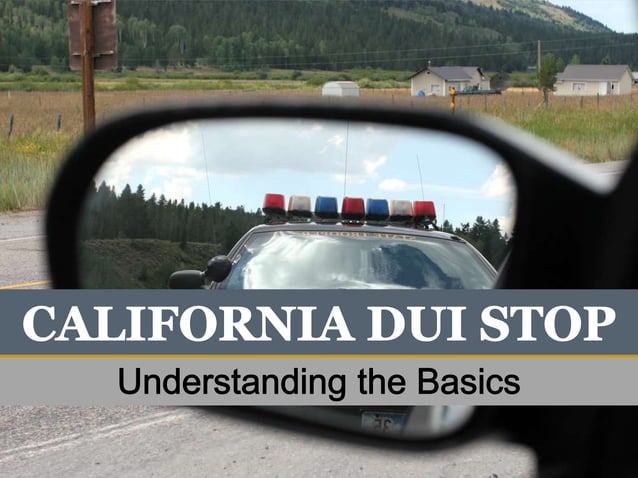 California DUI Stop: Understanding the Basics | PPTX