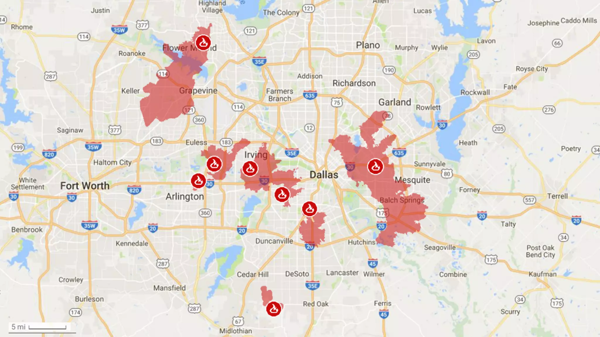 The California Fires: Size Comparison by City | PDF