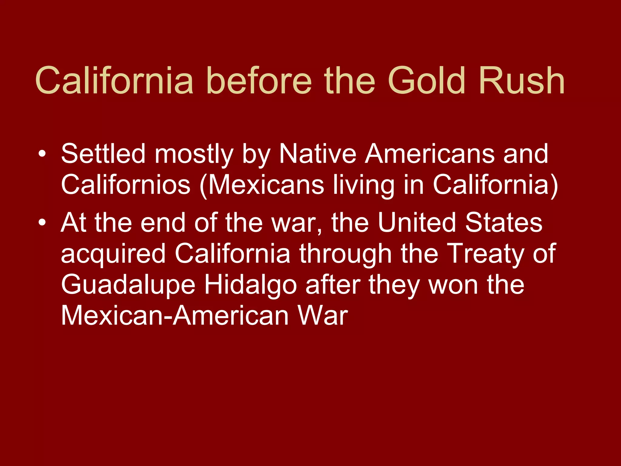 California Gold Rush And Manifest Destiny | PPT | Free Download