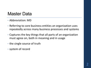 Master Data Management | PDF