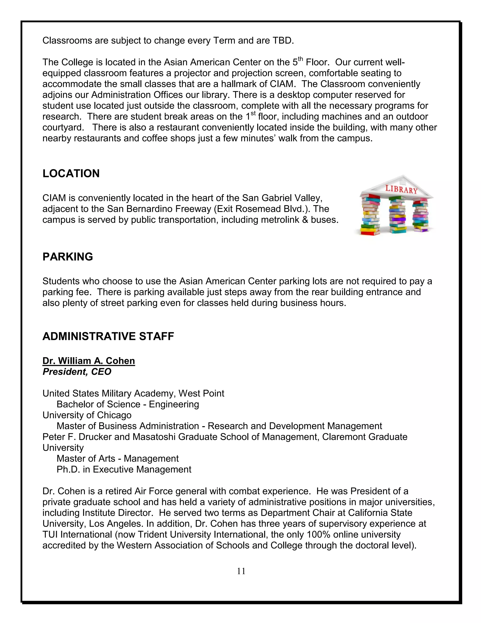 California institute of advanced management (ciam) | PDF