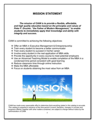 California institute of advanced management (ciam) | PDF