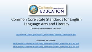 California literacy standards | PPT