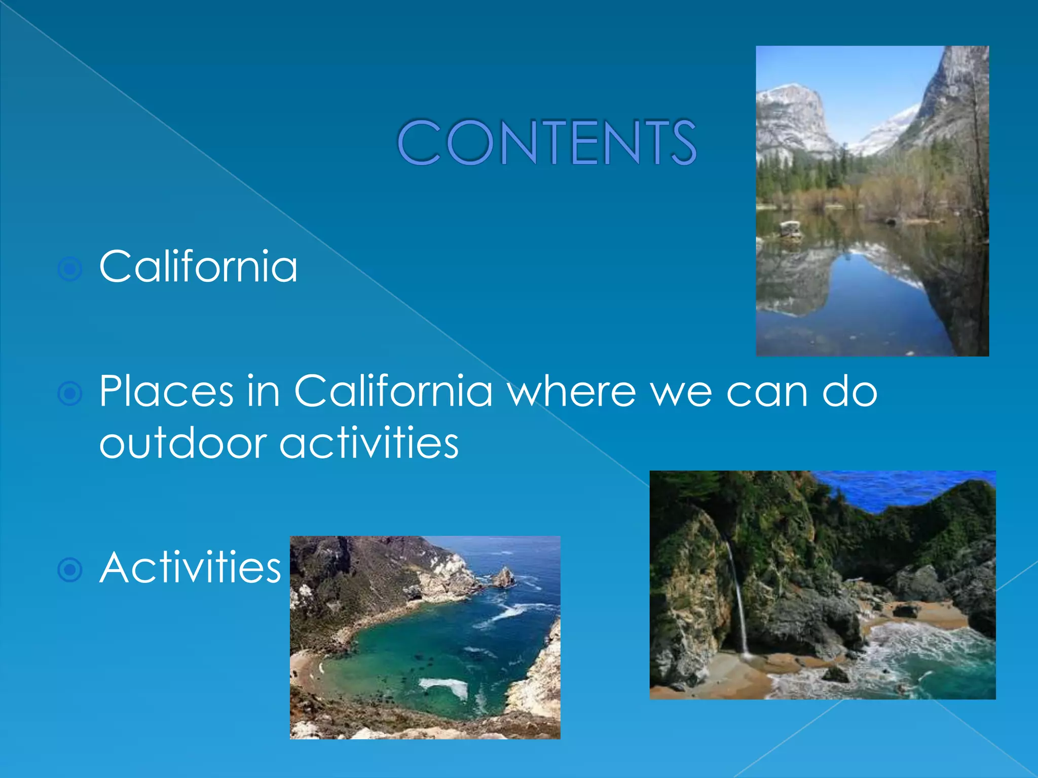 California outdoor activities | PPT