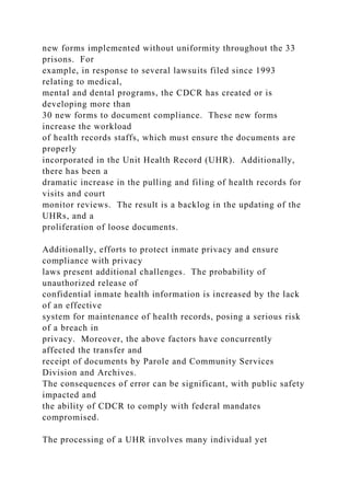 CALIFORNIA PRISON HEALTH CARE RECEIVERSHIP CORPORATION OFFIC.docx | Healthcare Industry | Industries