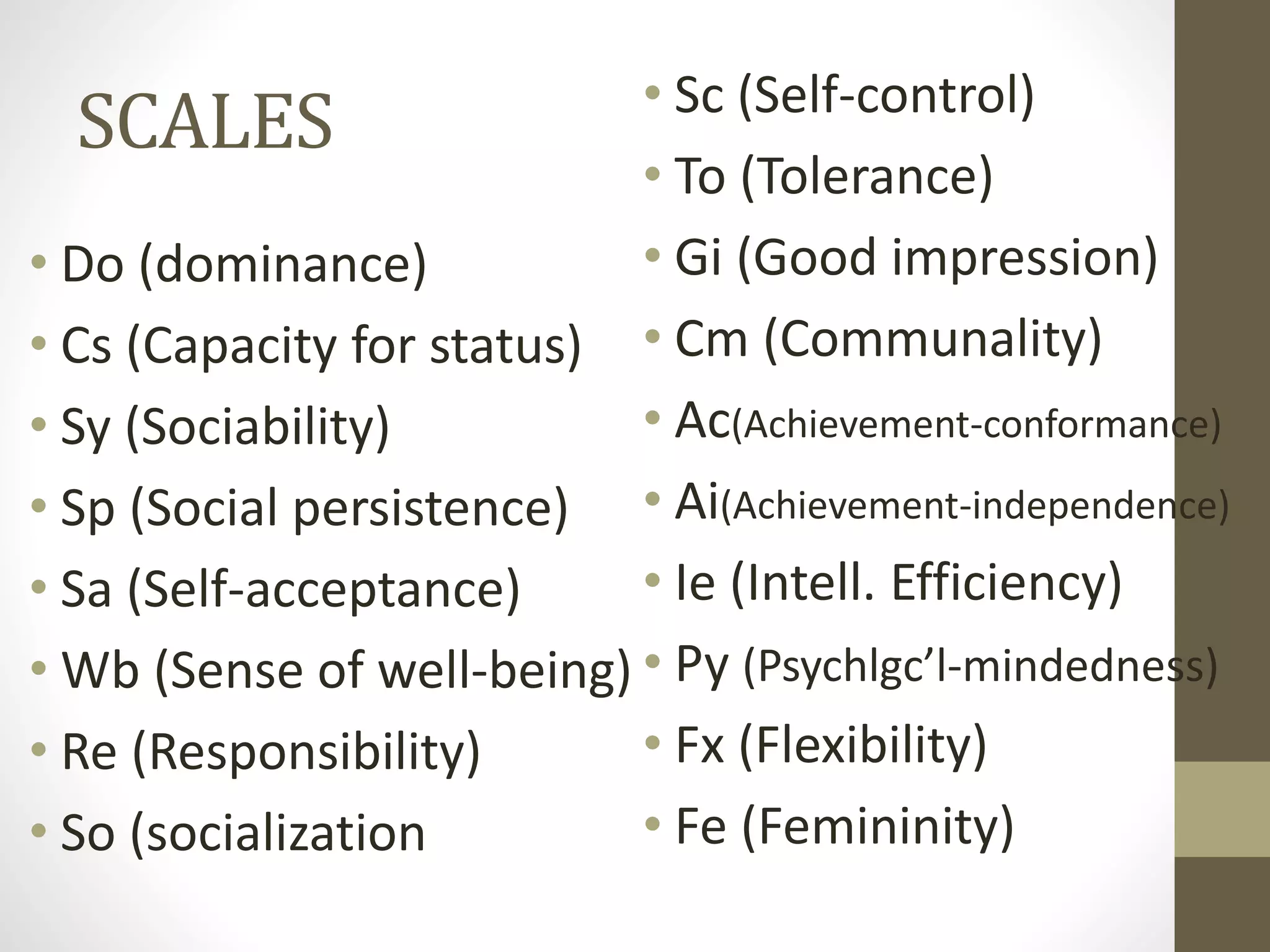 California Psychological Inventory | PPTX